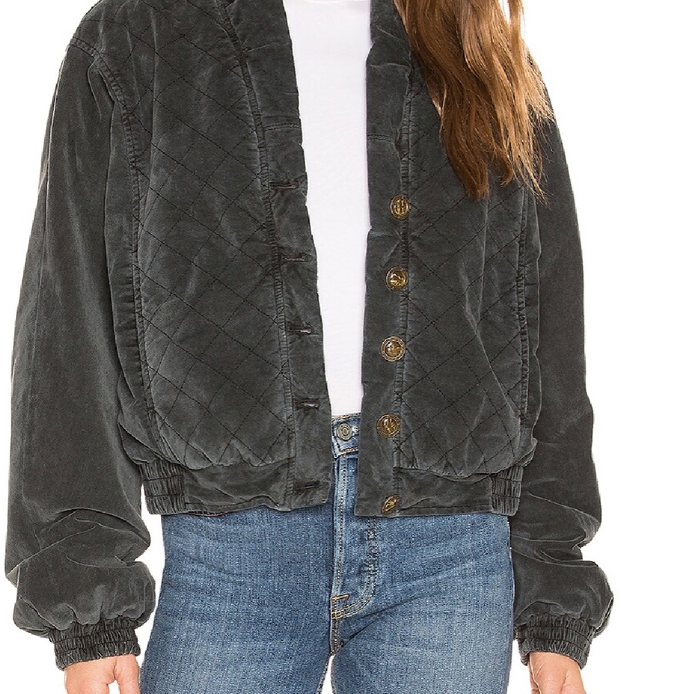 Free People Main Squeeze Bomber Jacket Quilted - Gem